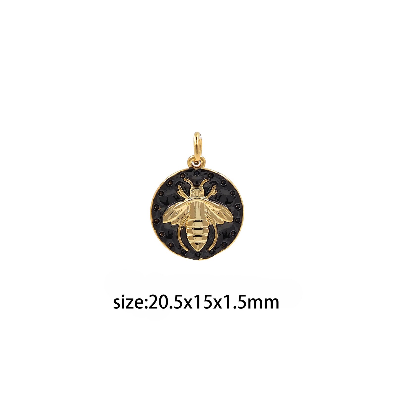 18K Gold Filled Bee Coin Pendant,dainty Insect Charm Earrings Necklace ...
