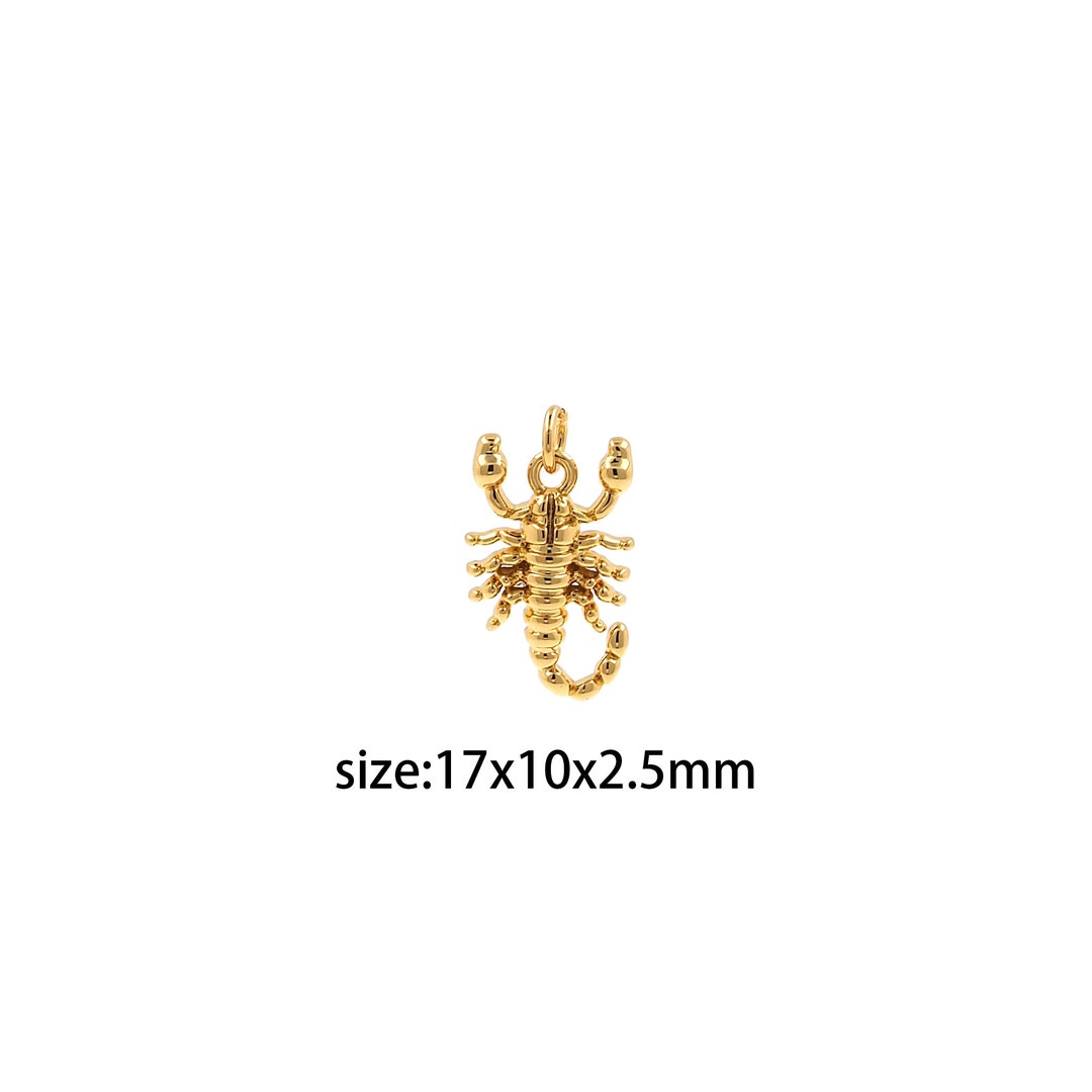18K Gold Filled Scorpion Pendant,dainty Scorpion Charm Earrings ...