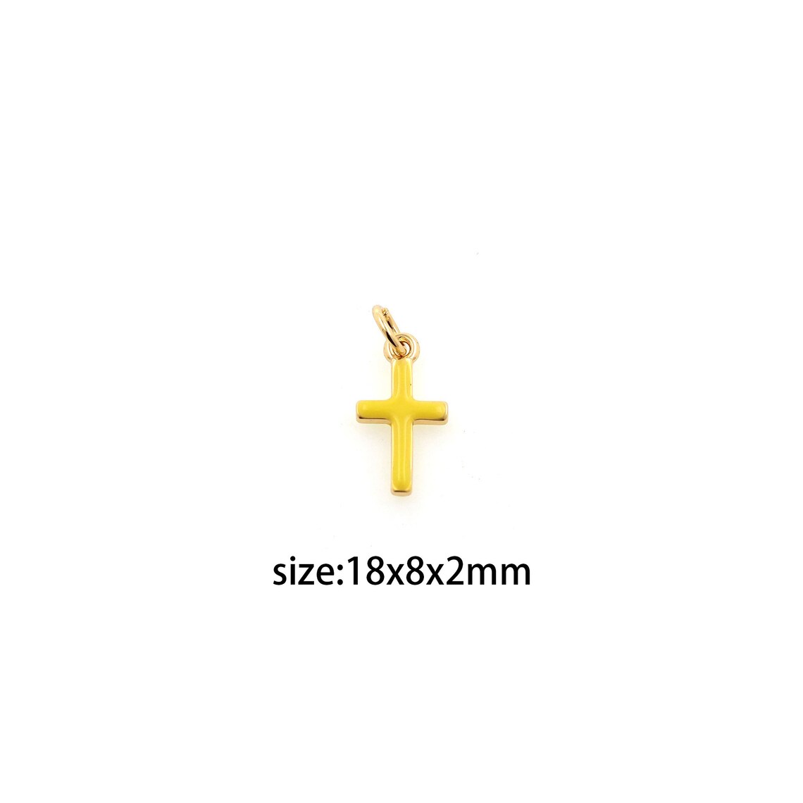 18K Gold Filled Cross Pendant,enamel Religious Charm Earrings Necklace ...