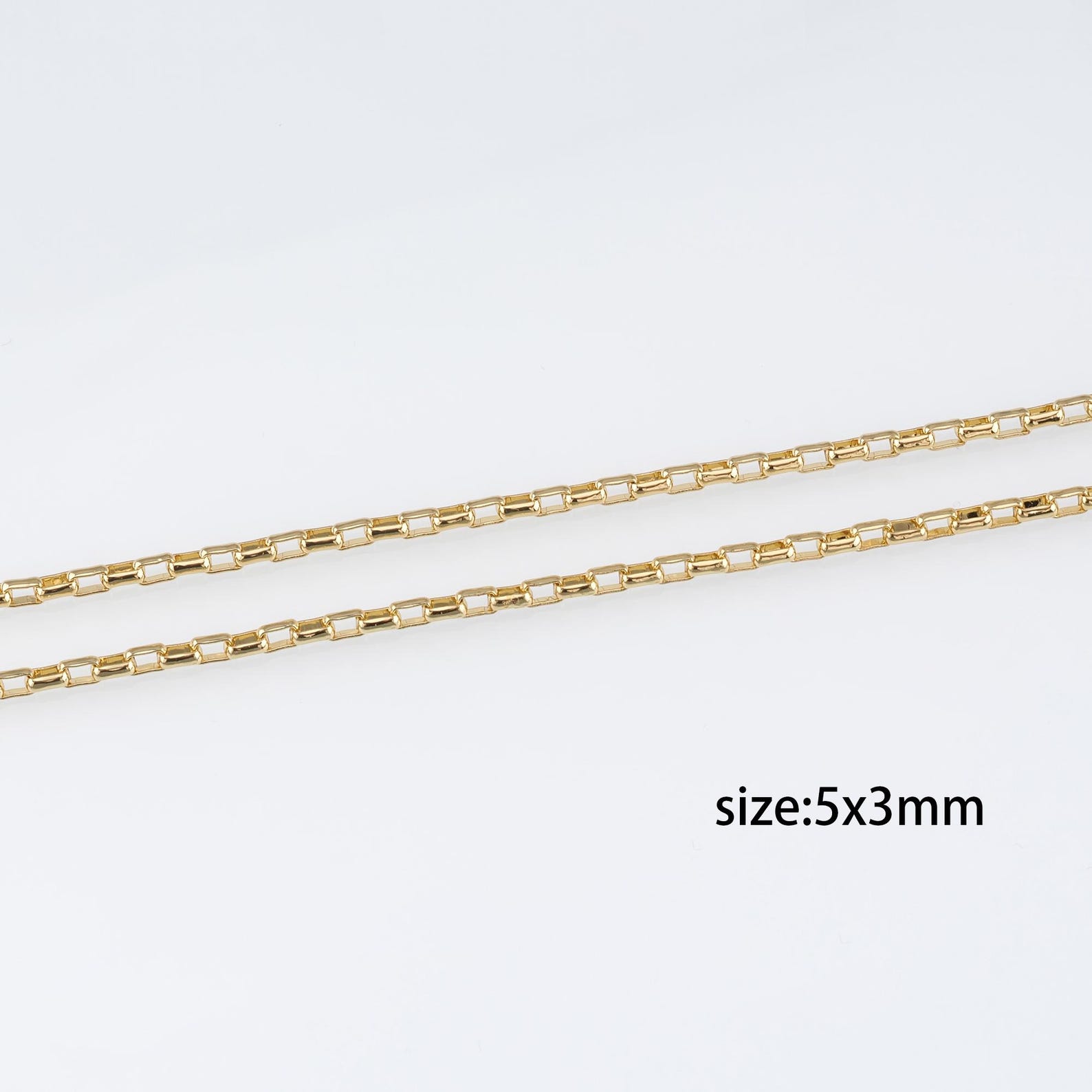 18K Gold Filled Paper Clip Link Necklace,minimalist Necklace,rectangle ...
