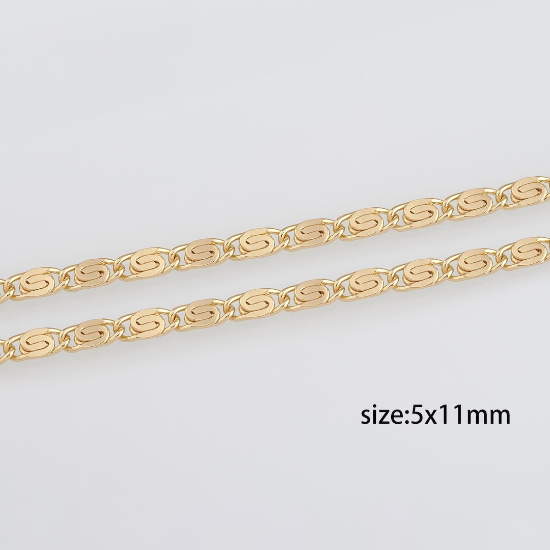 18K Gold Filled Scroll Link Chain,dainty Snail Chain,minimalist Chain ...