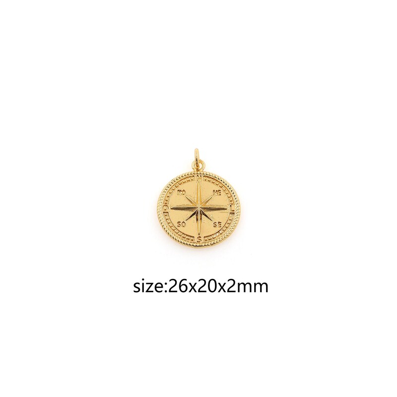 Compass Charm - Etsy