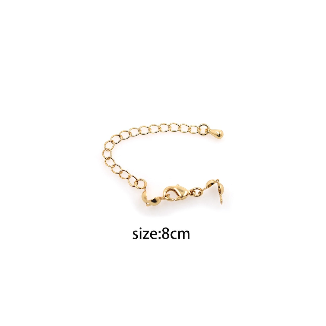 18K Gold Filled Chain Extender for Necklace Bracelet Supply Component ...