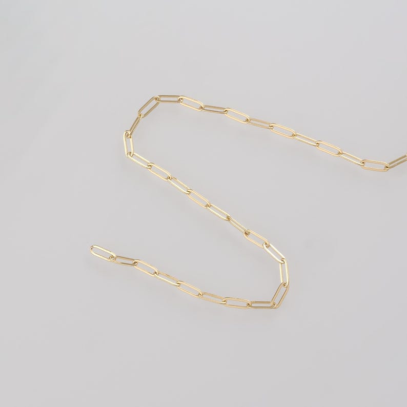 18K Gold Filled Cable Link Necklace,paper Clip Chain,minimalist ...