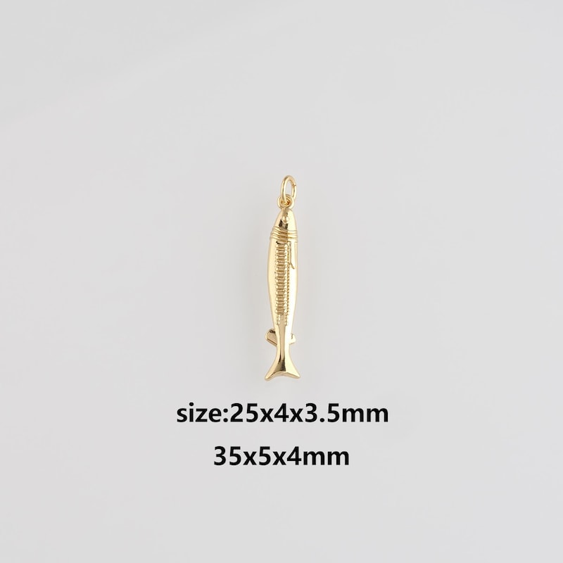 Sardine Gold Pendant - Etsy