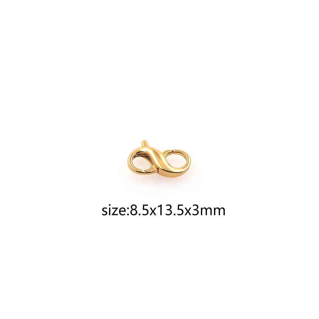 18K Gold Filled Infinity Lobster Clasp,carabiner Clasp,spring Buckle ...