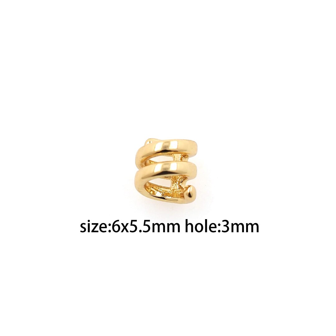 18K Gold Filled Cylindrical Spacer Beads,dainty Bucket Spacer Beads,diy ...