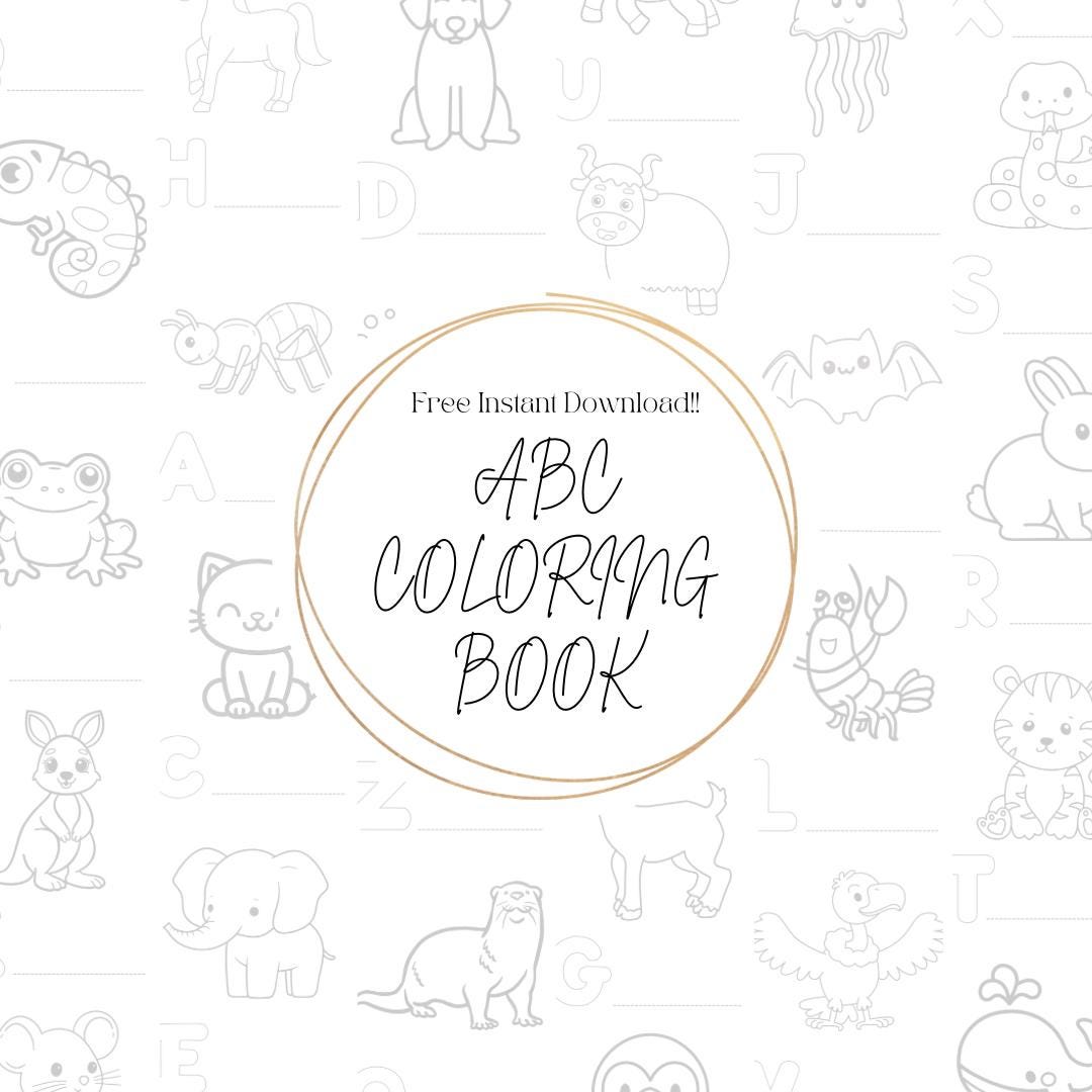 ABC Animal Alphabet Coloring Book | Educational Printable for Kids ...
