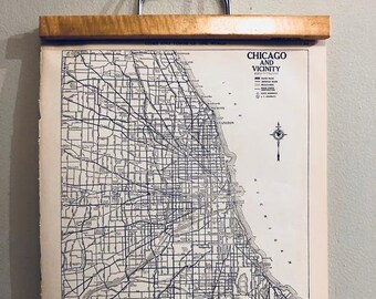 Chicago map | Etsy