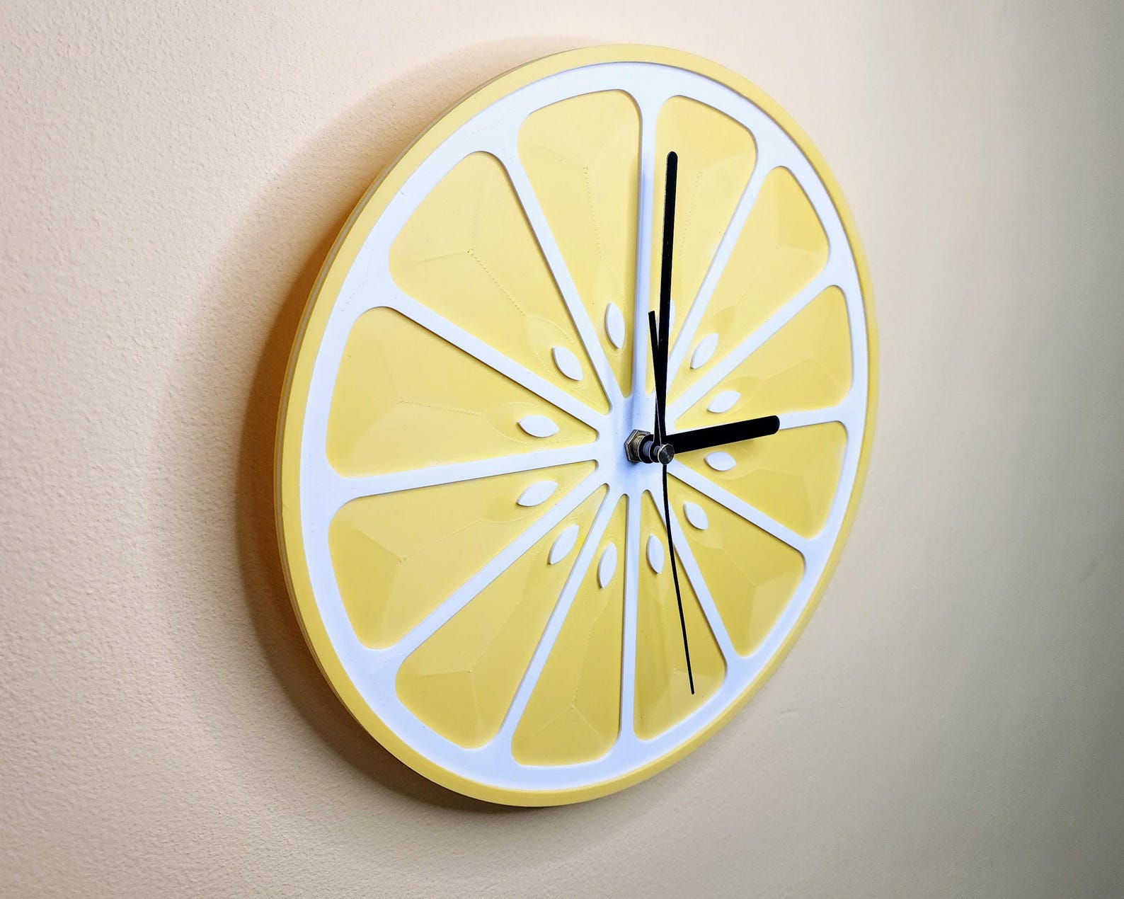 Lemon Wall Clock - Fruit Clock - 3D Printed Clock - Etsy