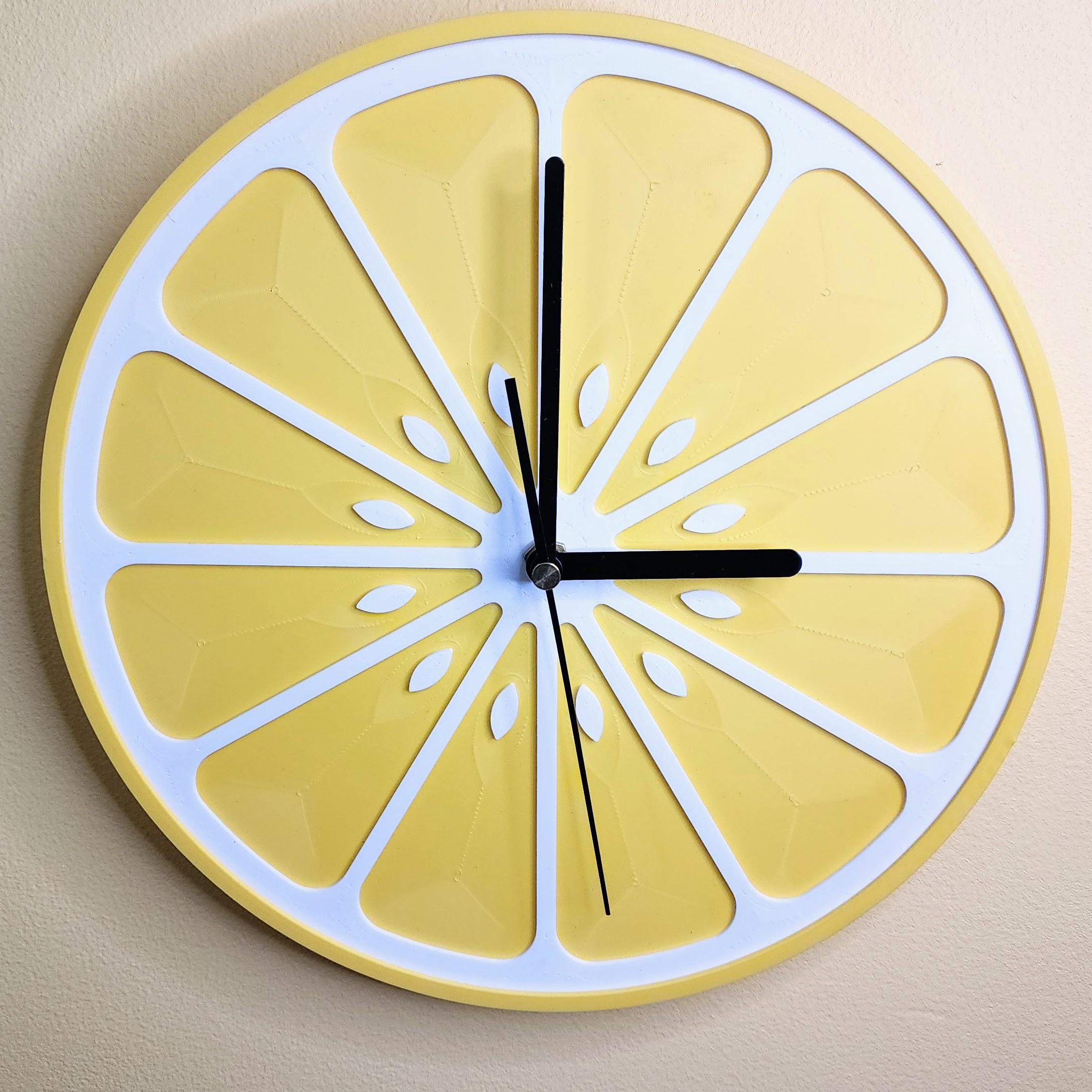Lemon Wall Clock - Fruit Clock - 3D Printed Clock - Etsy
