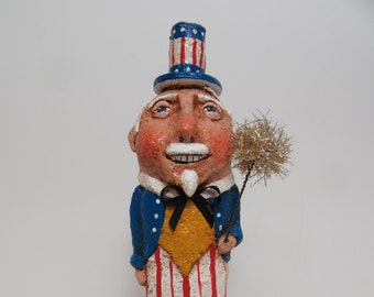 Uncle sam figurine | Etsy