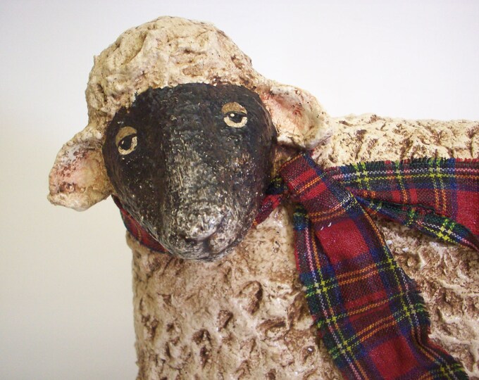 Primitive Paper Mache Folk Art Sheep - Etsy