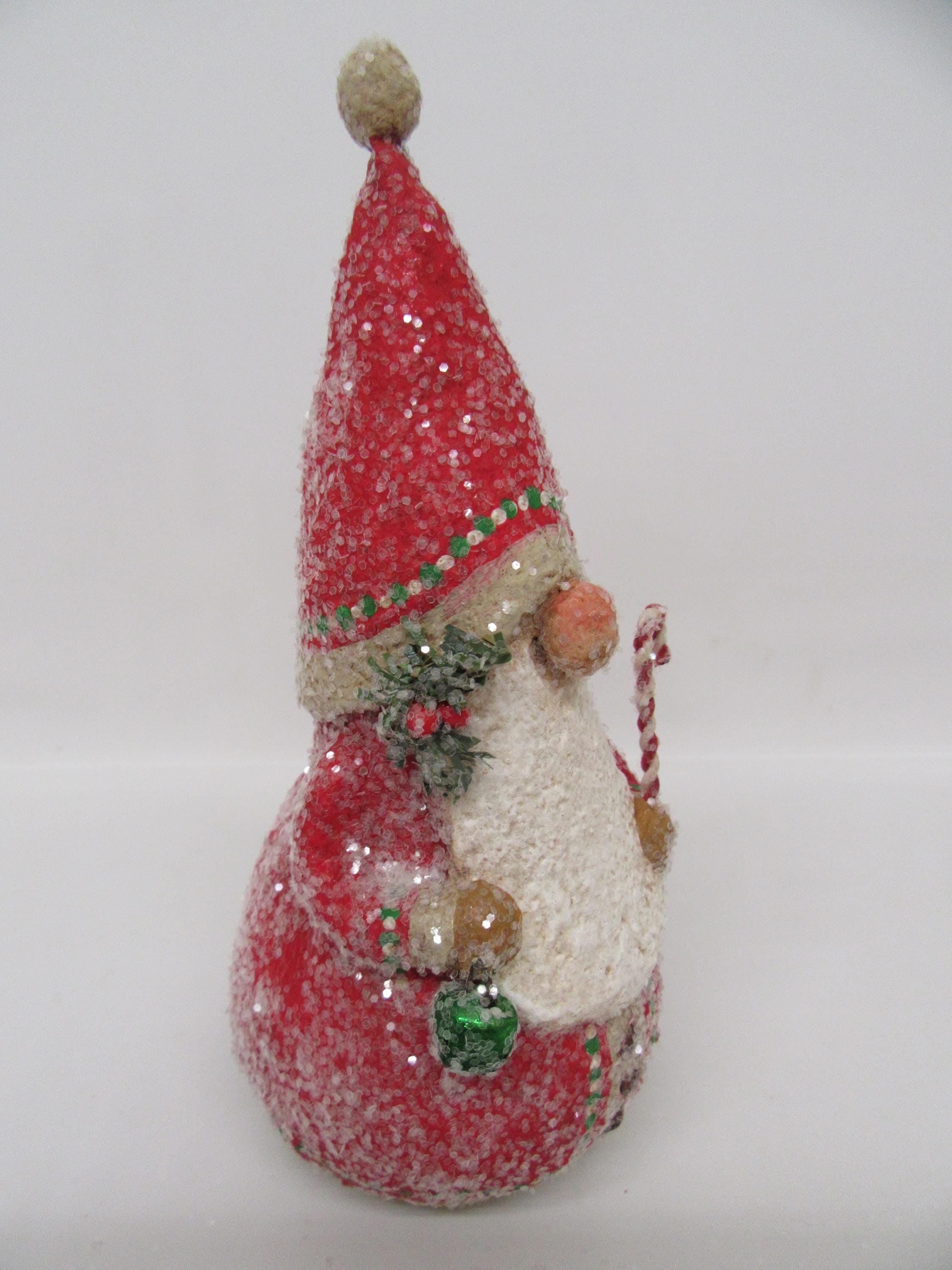 Paper Mache Santa Gnome – Folk Art Christmas Decor, 6.75" - Etsy