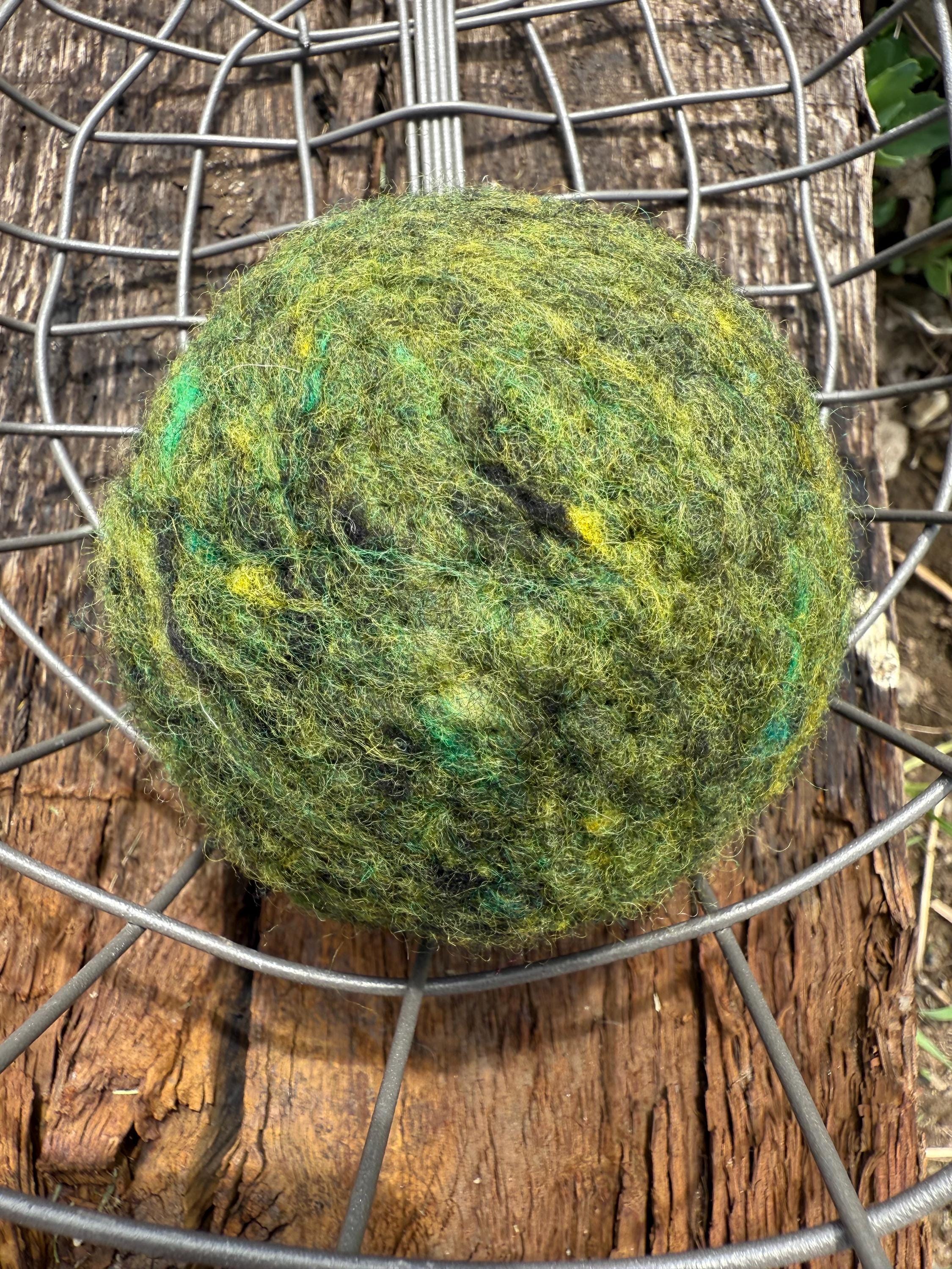 Felted 100% Wool XL Heavy Dense Dryer Balls Moss Green - Etsy
