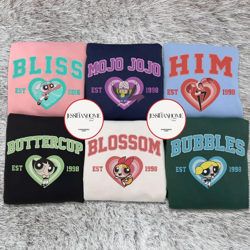 Embroidered P.o.w.e.r.p.u.f.f Girls Character Sweatshirt, Cartoon ...