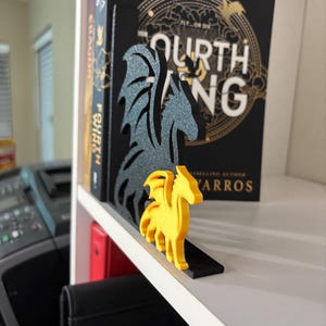 Fourth Wing Dragon Bookend – Tairn & Andarna Silhouette, Fantasy Decor ...