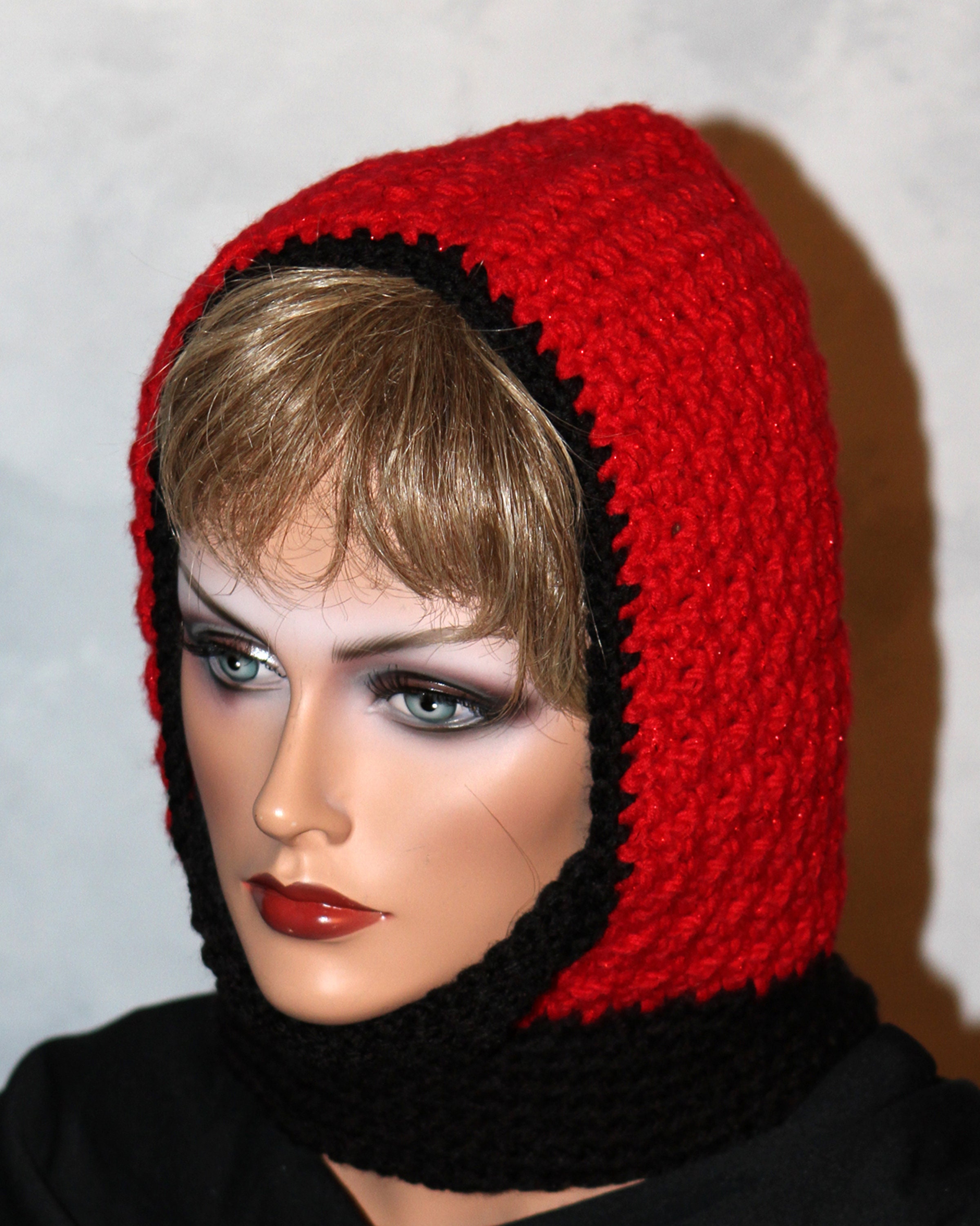 Ski Hat Crocheted Hat Sledding Hat Stocking Hat Face Warming Hat ...