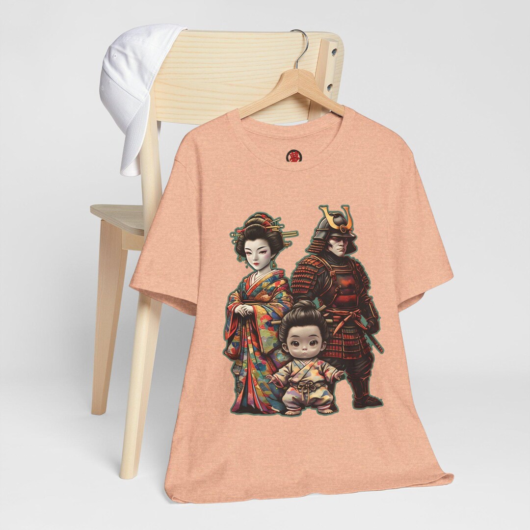 Samurai Geisha Family Graphic T-shirt, Japanese Heritage Tee - Etsy
