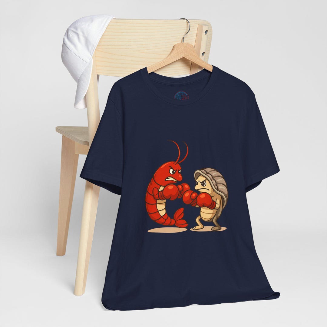 Lobster Vs Clam Boxing Match Tee | Cartoon Seafood Fight Shirt - Etsy