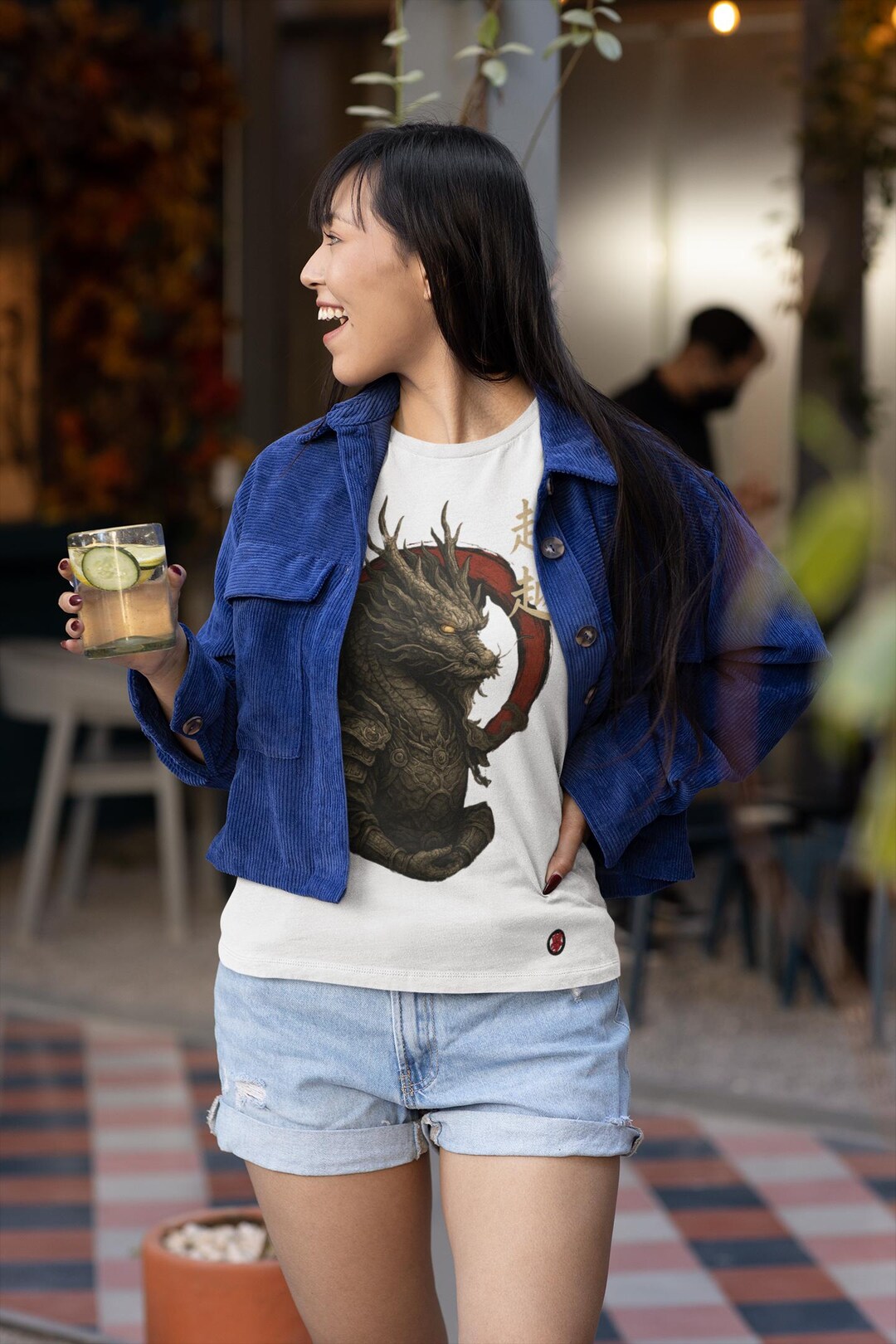 Japanese Dragon T-shirt: Zen Enso Circle Art, Eastern Myth Tee - Etsy