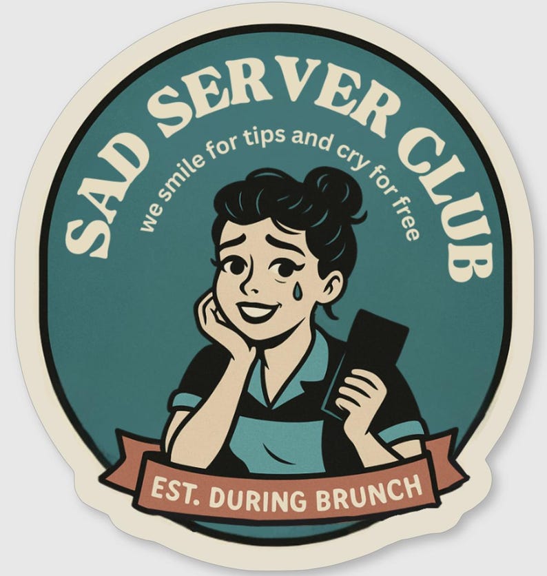 Service Industry Sticker Pack, Funny Restaurant Stickers, Food Service ...