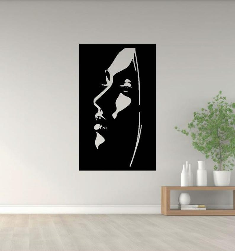 Woman Face SVG DXF | Abstract Female Portrait Cut File | Laser Ready ...
