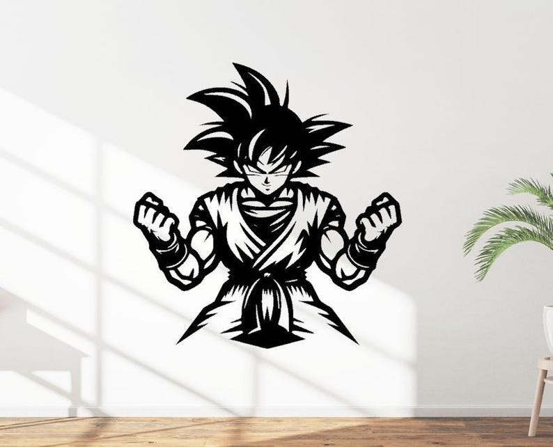 Legendary Goku Shadow Artwork – Dynamic Dragon Ball Z SVG & DXF Designs ...