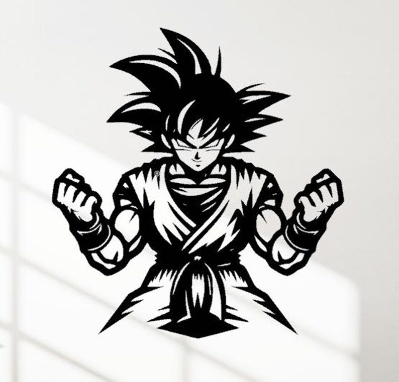 Legendary Goku Shadow Artwork – Dynamic Dragon Ball Z SVG & DXF Designs ...