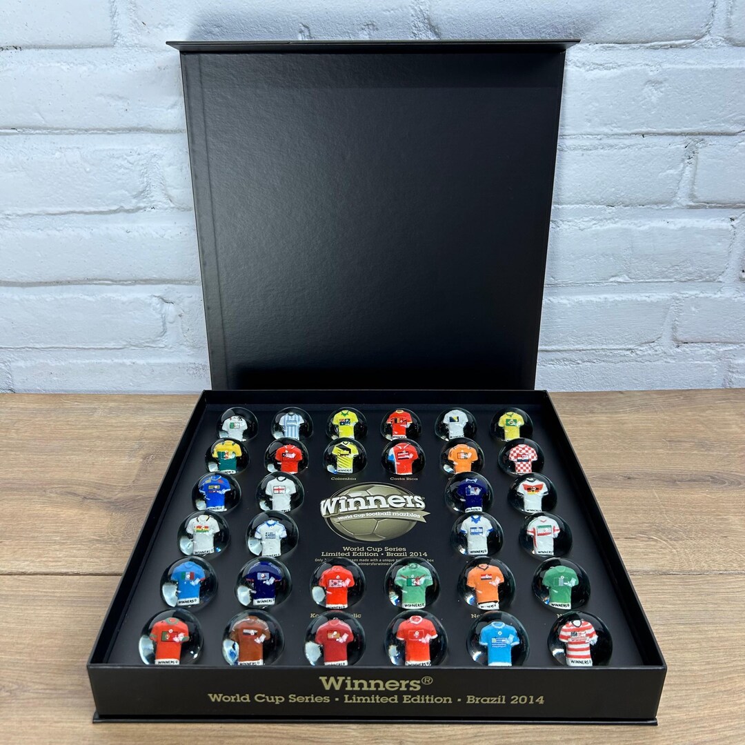 Limited Set - Display Box World Cup Football Marbles - - Etsy