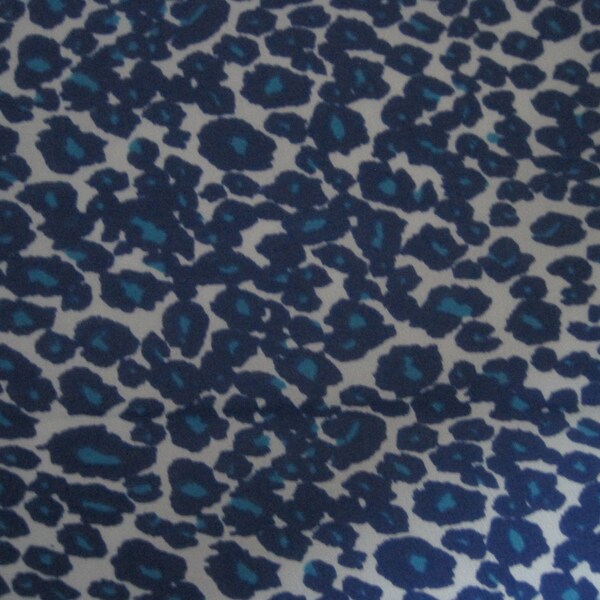 Blue Leopard Fabric - Etsy