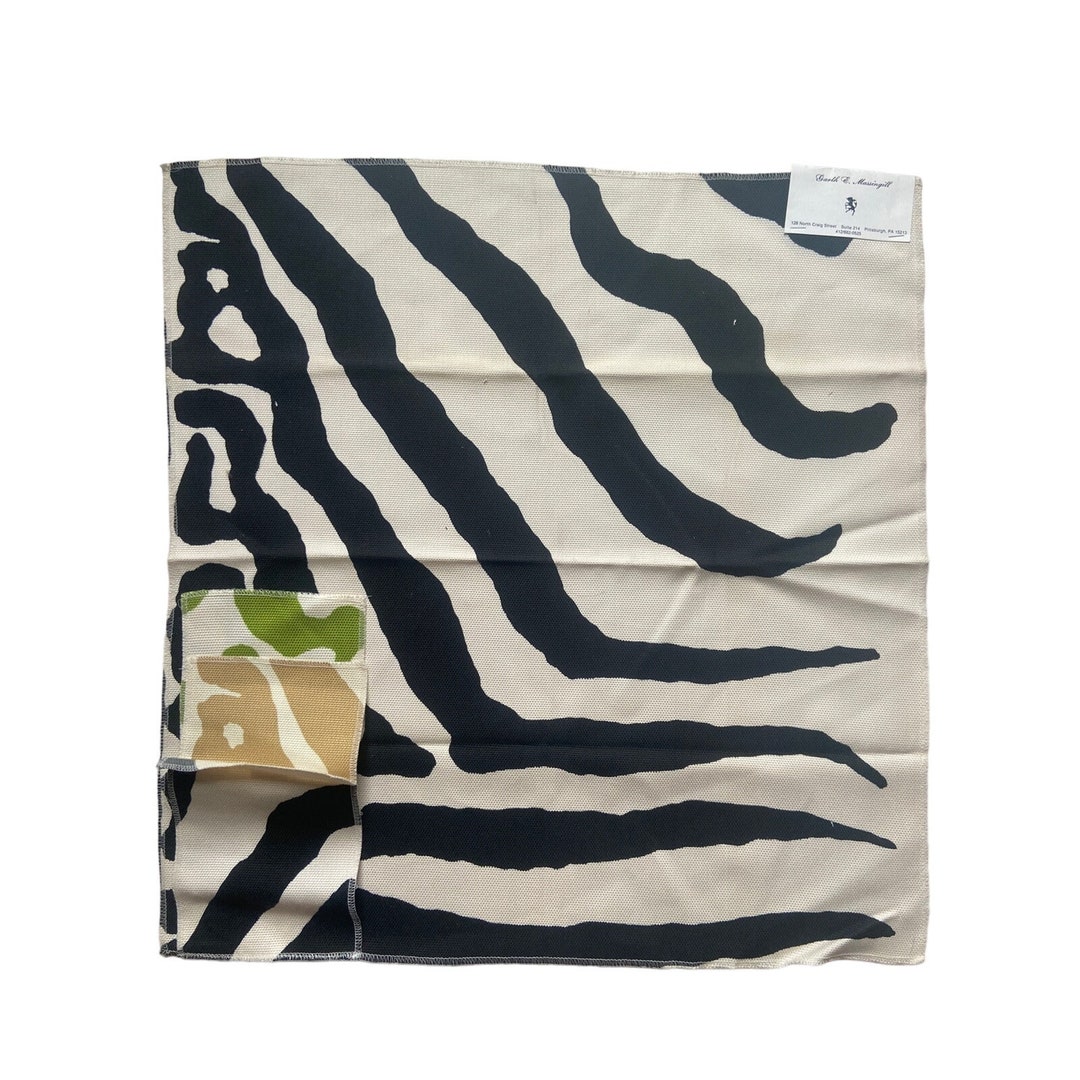 Scalamandre zebra Fabric Animal Print Vintage Swatch 25 X 26 - Etsy