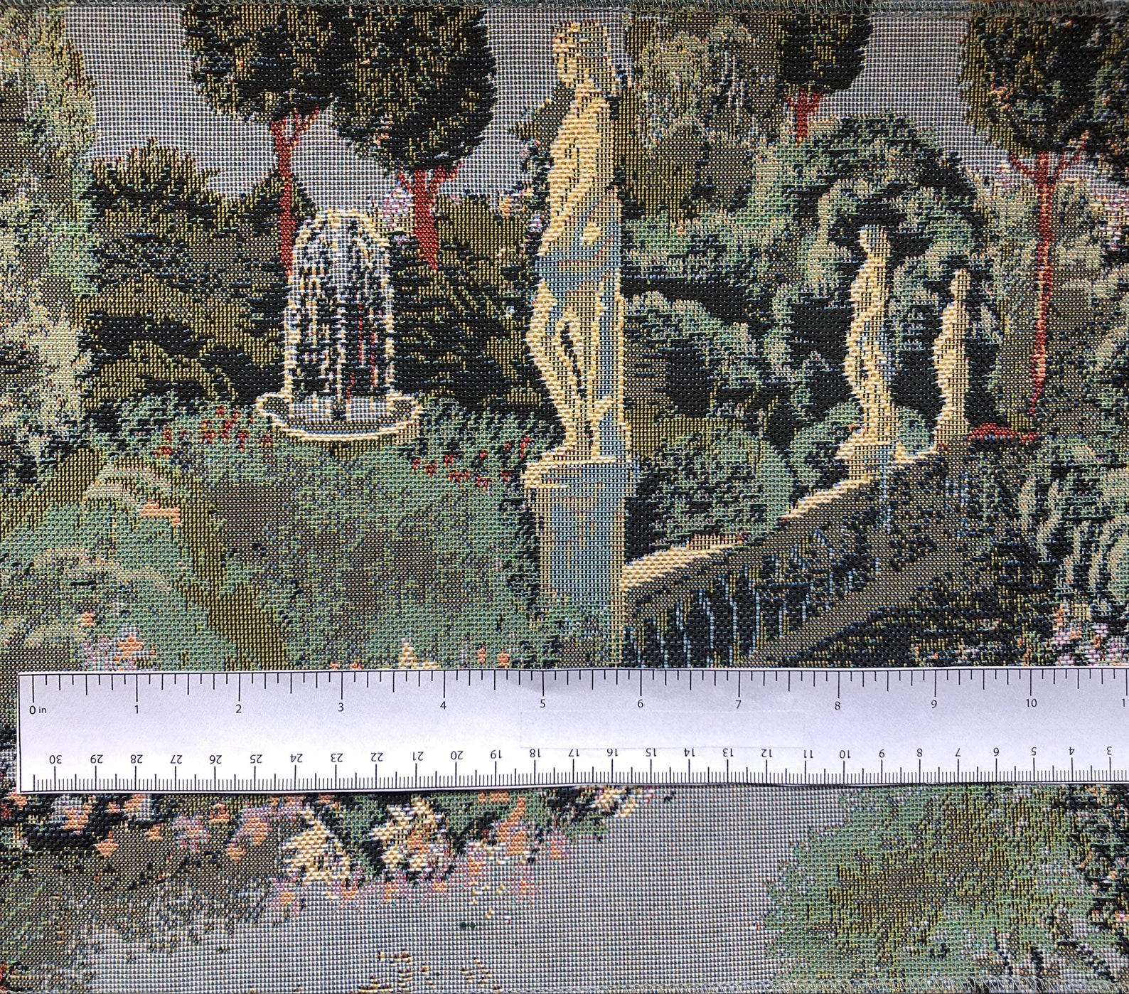 Victorian Garden Upholstery Tapestry Toile Fabric 1 Yard 78" Wide Heavy ...