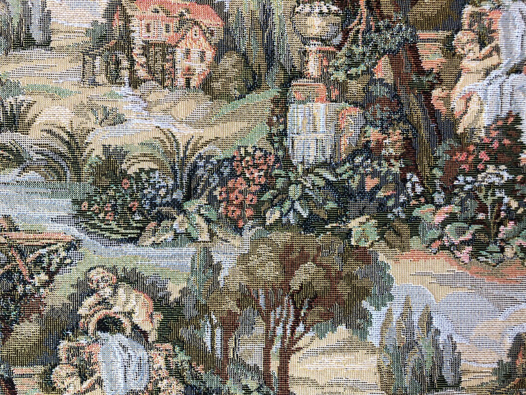 Victorian Picturesque Country Upholstery Tapestry Toile Fabric 1 Yard ...