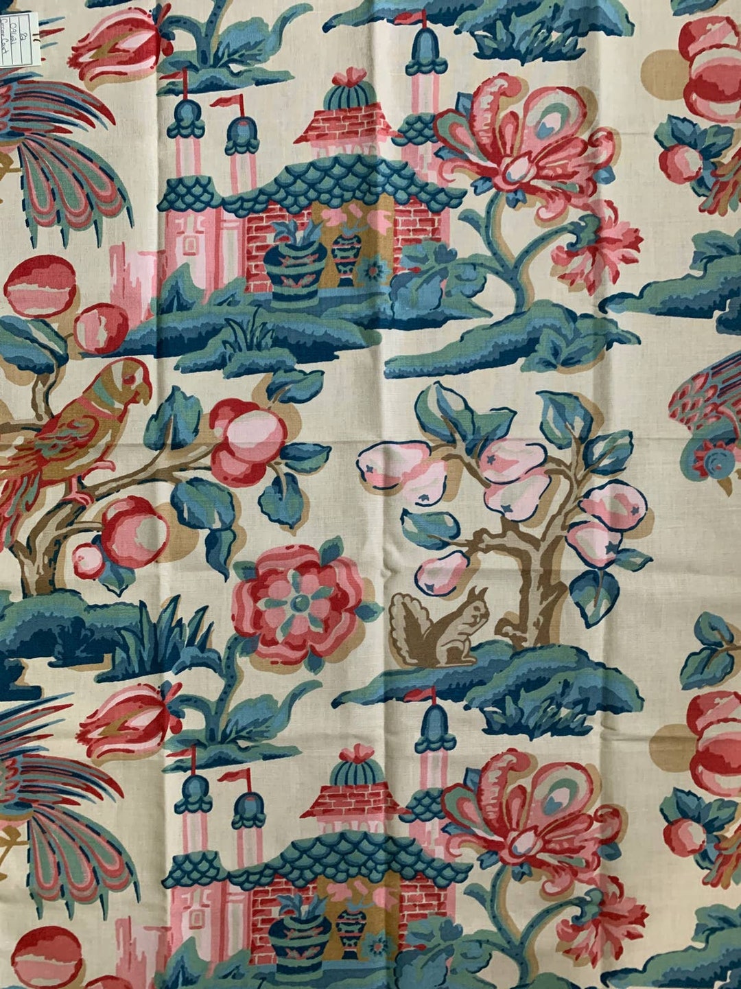 Upholstery Fabric by Warner Fabrics CROOME COURT Chinese 44" X 28 ...