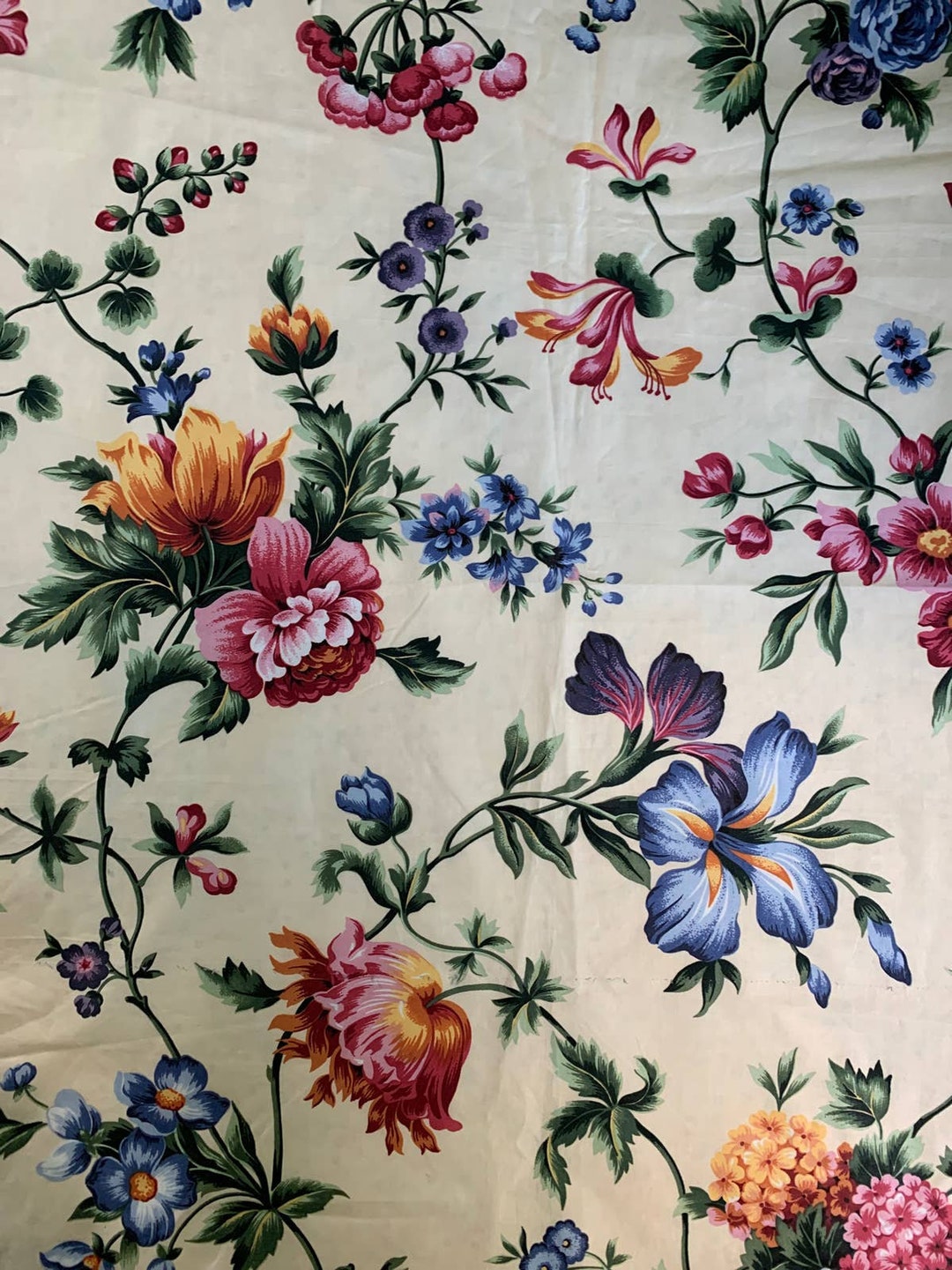 Upholstery Fabric by Monique Light Weight Multiroses and - Etsy