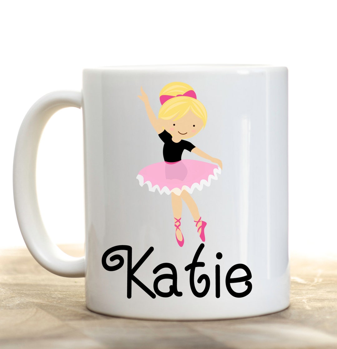 Dance Mug, Ballet Dancer Personalized Cup, Hot Chocolate Mug, Childrens ...