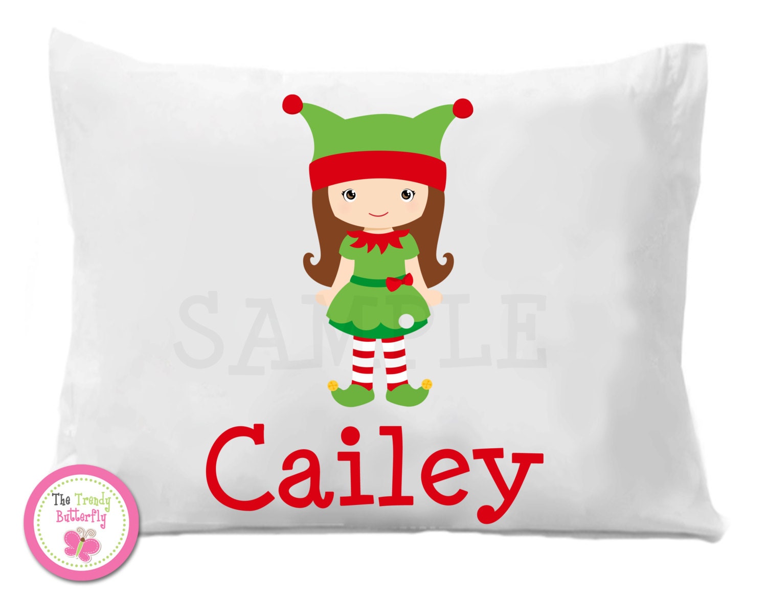Christmas Elf Pillowcase Children's Personalized Pillow - Etsy