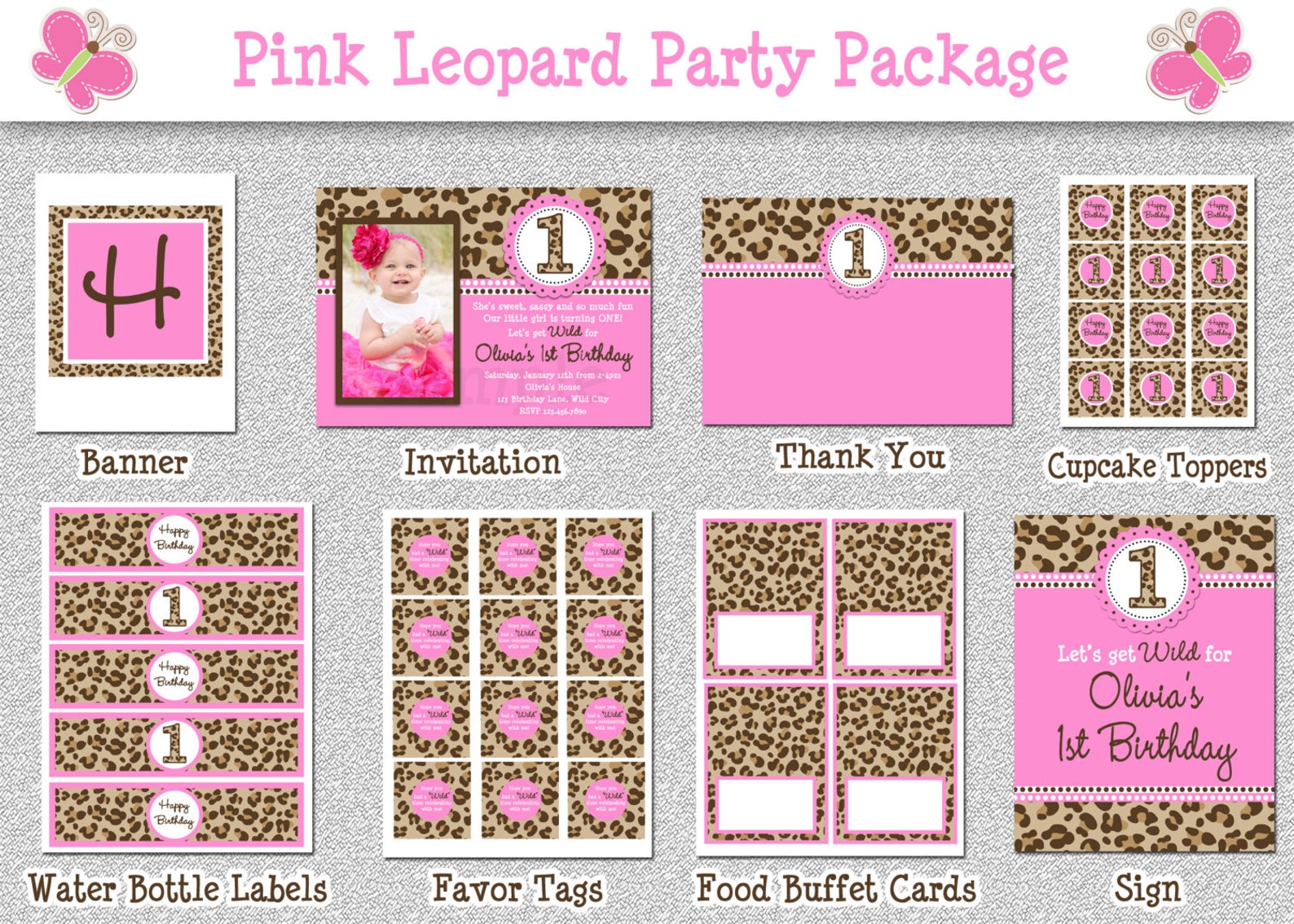 Cheetah Birthday Invitation Girls Leopard Birthday | Etsy