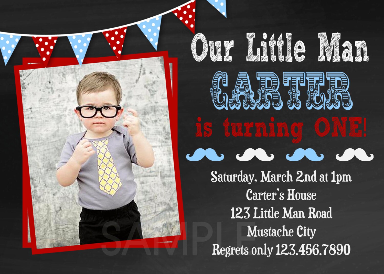 Little Man Invitation Little Man Birthday Invitation Little - Etsy