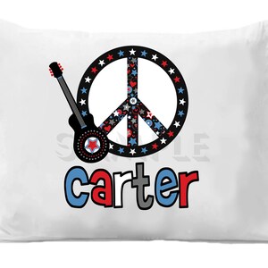 Peace Sign Personalized Pillow Case Personalized Pillow Case - Etsy