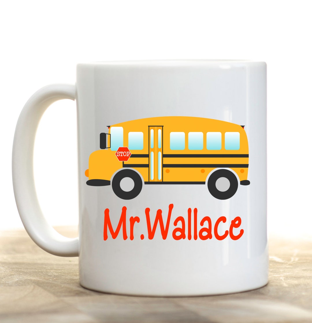 Personalized School Bus Driver Mug, Teacher Gift - Etsy