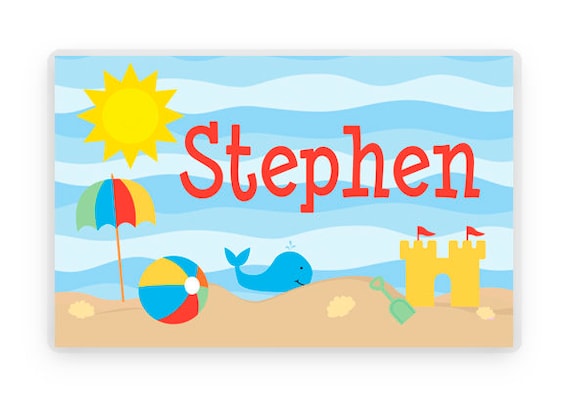 Summer Beach Placemat, Summer Placemat, Laminated Placemat, Kids ...