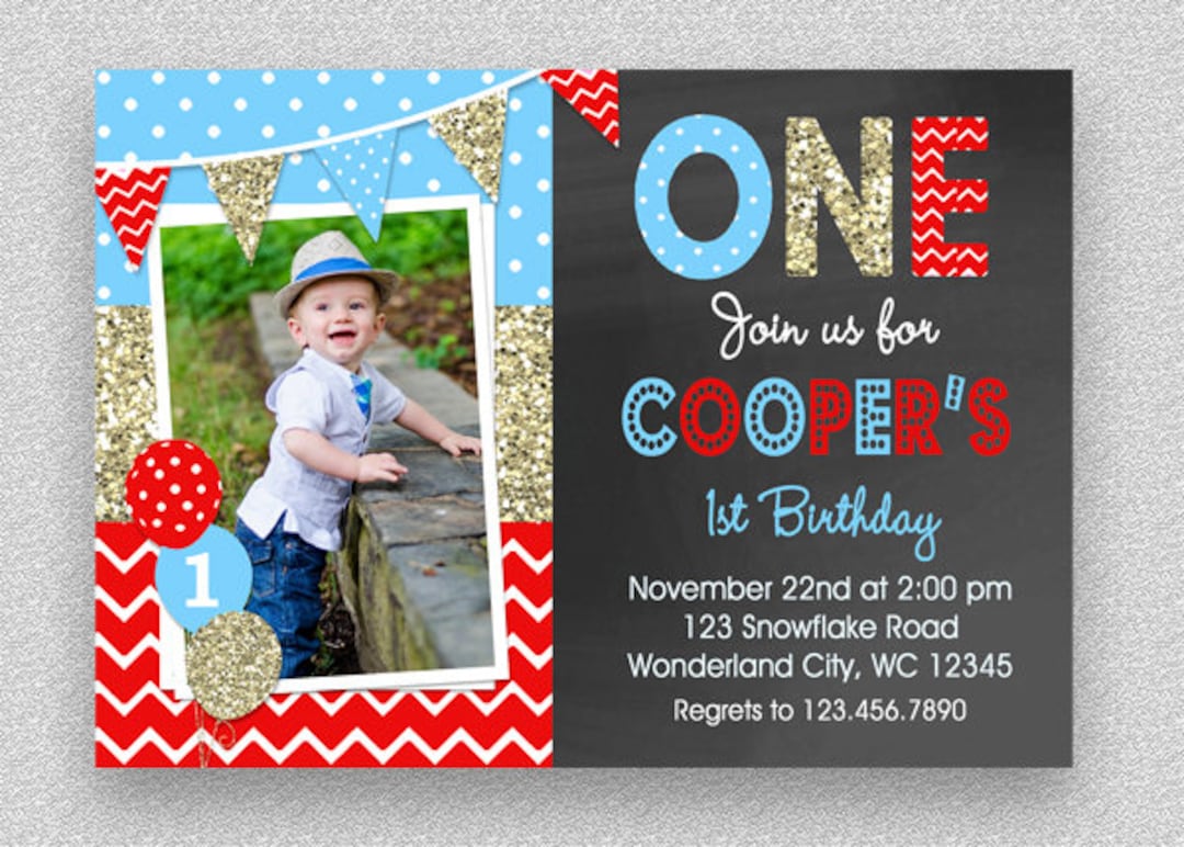 Boys Birthday Invitation, Boys Birthday Party Invitation, Boys ...