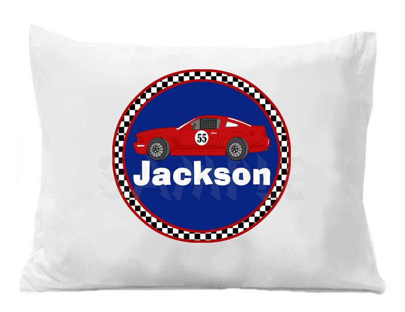 Race Car Personalized Pillow Case - Etsy