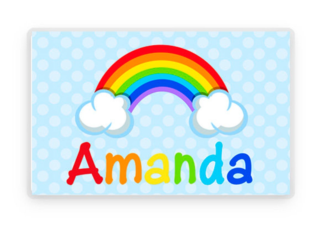 Personalized Placemat, Kids Placemat, Rainbow Placemat, Childs Placemat ...