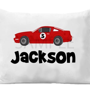 Race Car Personalized Pillow Case - Etsy