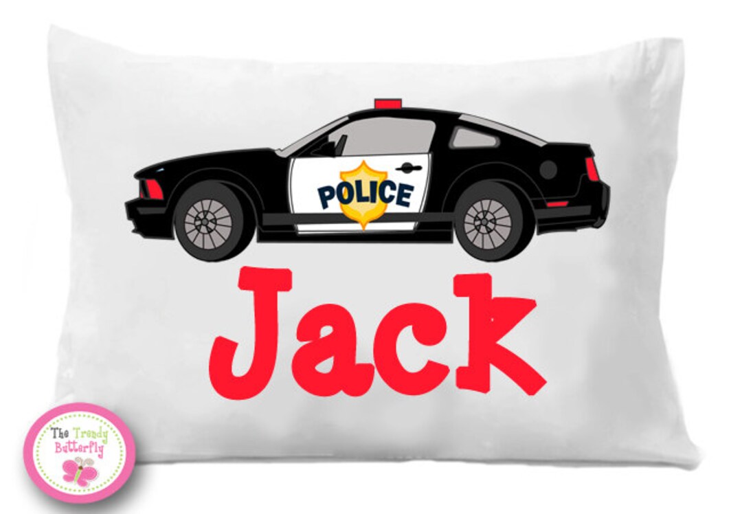 Police Car Pillow Case , Police Car, Personalized Pillow Case - Etsy