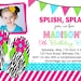 Flip Flop Pool Party Birthday Invitation Flip Flop Birthday Invitation ...