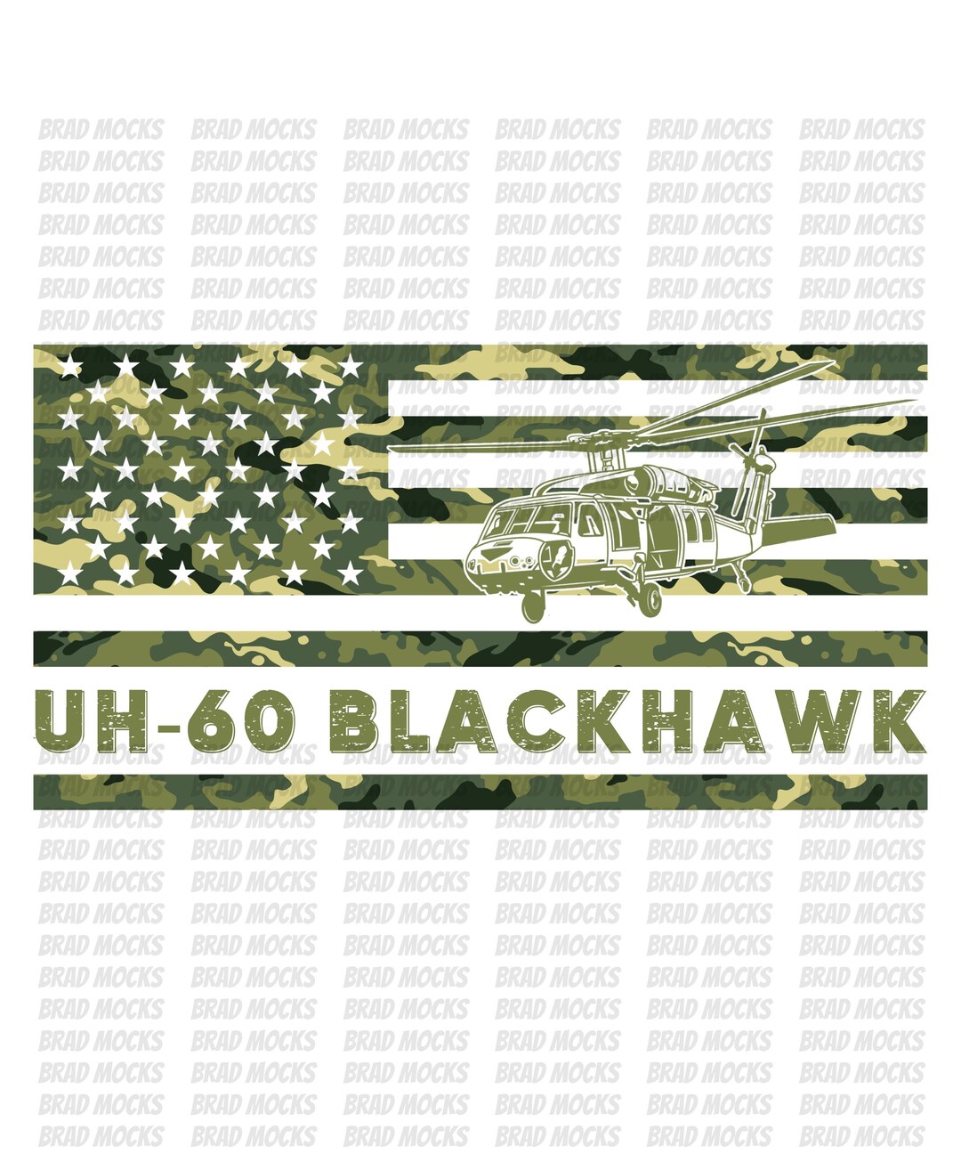 Camouflage US Flag T-shirt Decal UH-60 Blackhawk Decal Helicopter Pilot ...